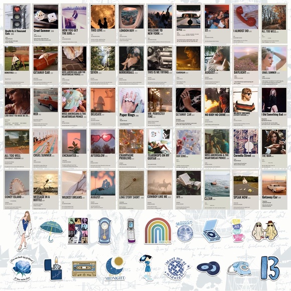 Taylor Swift | Other | Taylor Swift Red Aesthetic Mini Posters Album ...